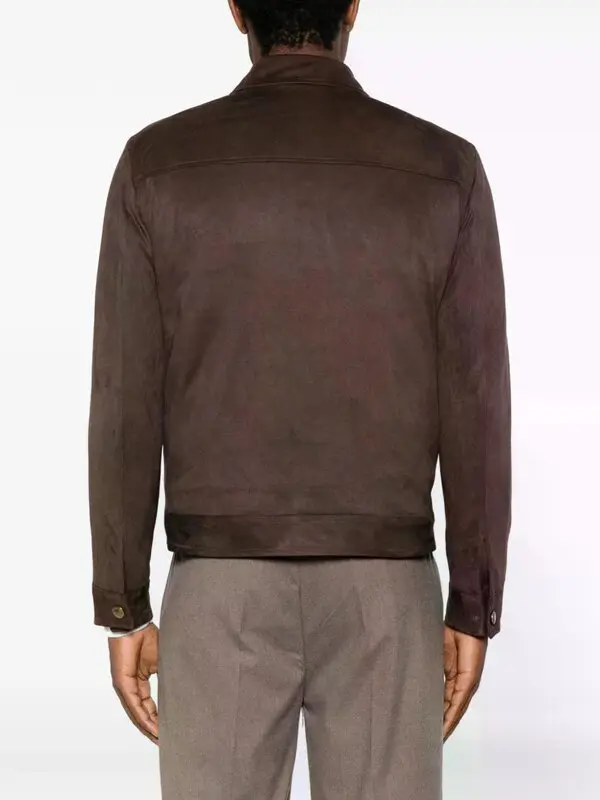 OFFICINA SARTORIALE Suede-effect Zip-up Jacket
