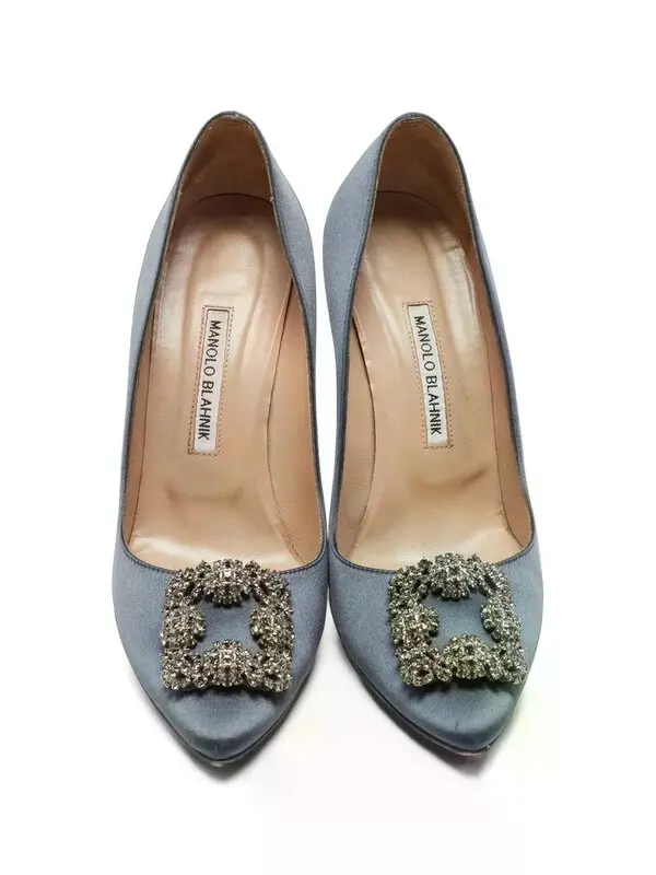 Manolo Blahnik Hangisi Crystal-embellished Pumps