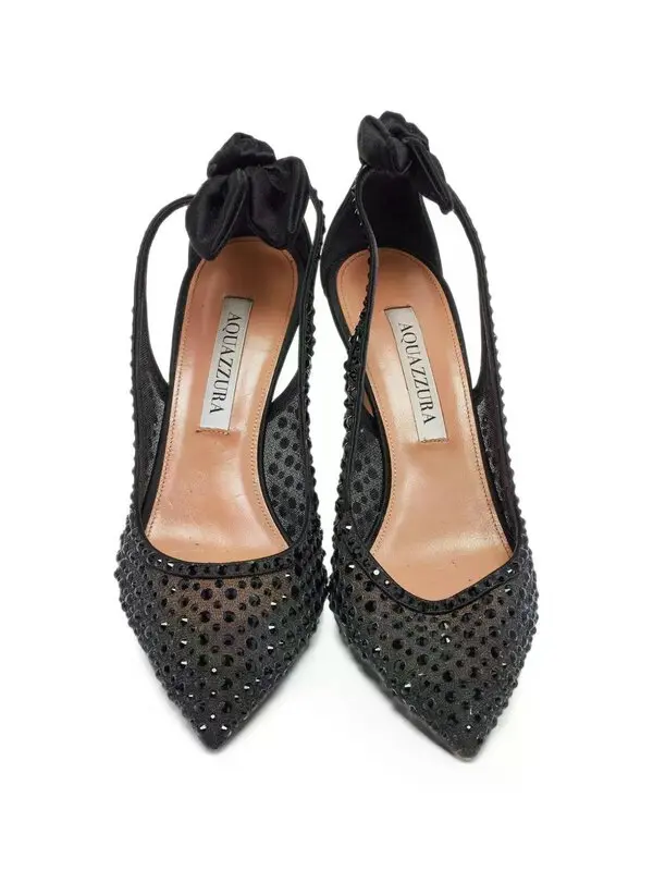 AQUAZZURA Bow Tie Crystal-embellished Pumps