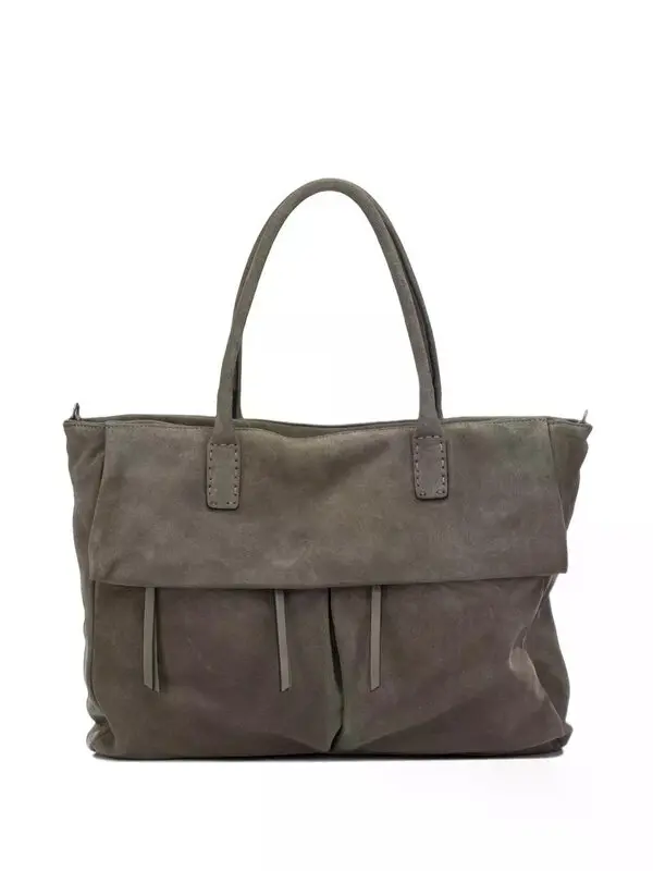 REPTILE'S HOUSE Larissa Suede-finish Leather Shoulder Bag - Grey