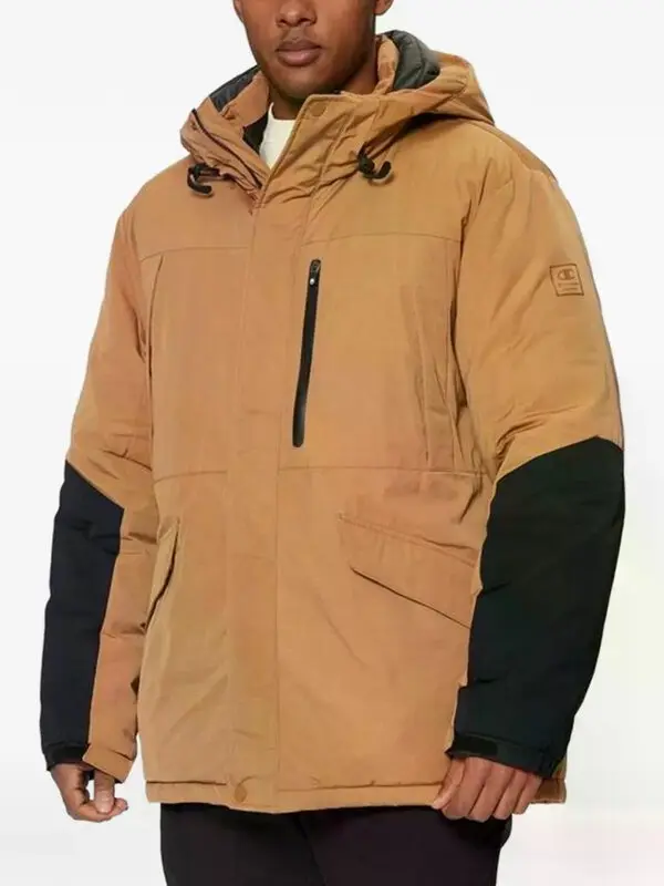Champion Tech Fill Hooded Down Jacket - Brown
