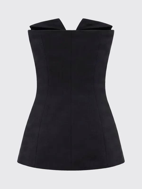 PAROSH P.a.r.o.s.h. Double-breasted Virgin Wool Evening Top With Sweetheart Neckline