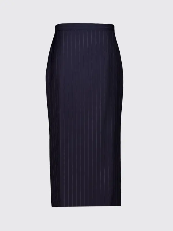 Givenchy Pinstriped Virgin Wool Midi Pencil Skirt With A Slim Fit