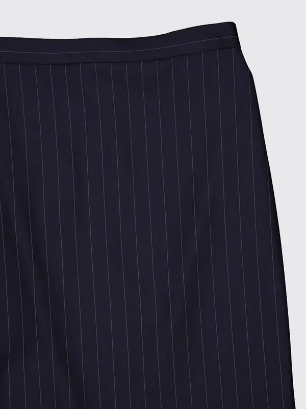 Givenchy Pinstriped Virgin Wool Midi Pencil Skirt With A Slim Fit