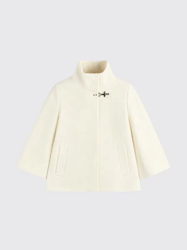 FAY Single-breasted Short Coat In Virgin Wool With Toggle Fastening