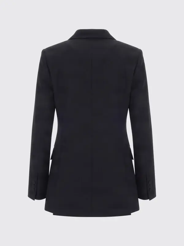 PAROSH P.a.r.o.s.h. Double-breasted Short Virgin Wool Blazer With Lapel Collar