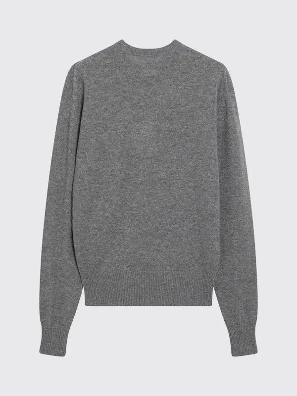 TOTEME Crewneck Sweater In Pure Cashmere With Long Sleeves And Ribbed Trims