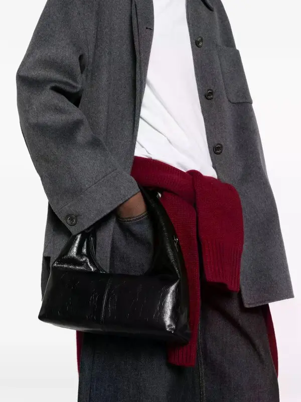 Ash Hazel Crinkled-leather Tote Bag