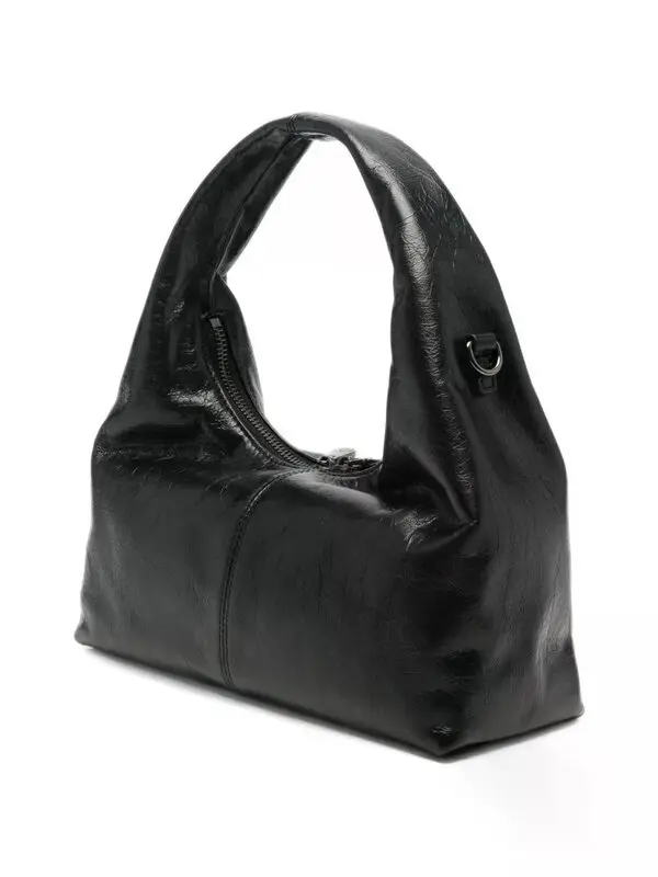 Ash Hazel Crinkled-leather Tote Bag