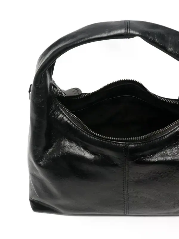 Ash Hazel Crinkled-leather Tote Bag