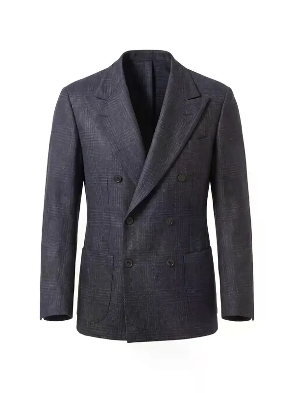 SARTORIO NAPOLI Double-breasted Checked Blazer - Grey