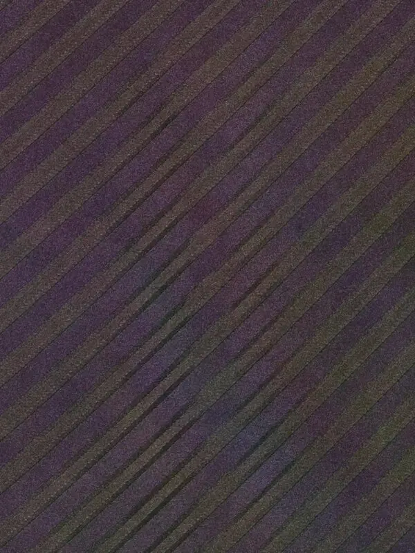 Brunello Cucinelli Regimental Stripe Silk Pocket Square - Purple
