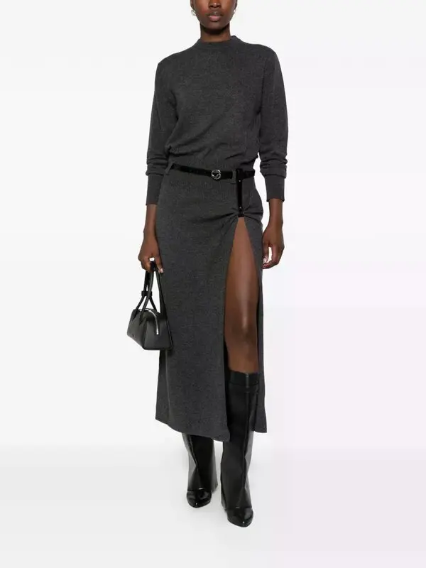 Coperni Belted Side-slit Midi Dress