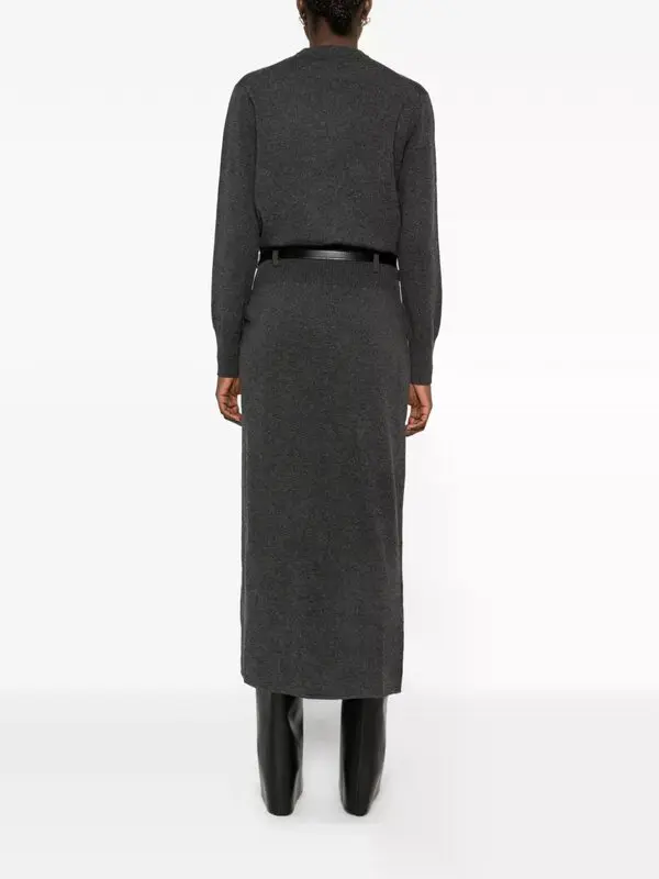 Coperni Belted Side-slit Midi Dress