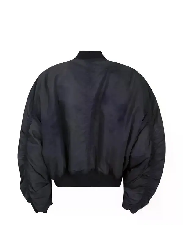 Rick Owens Ruched Cropped Bomber Jacket