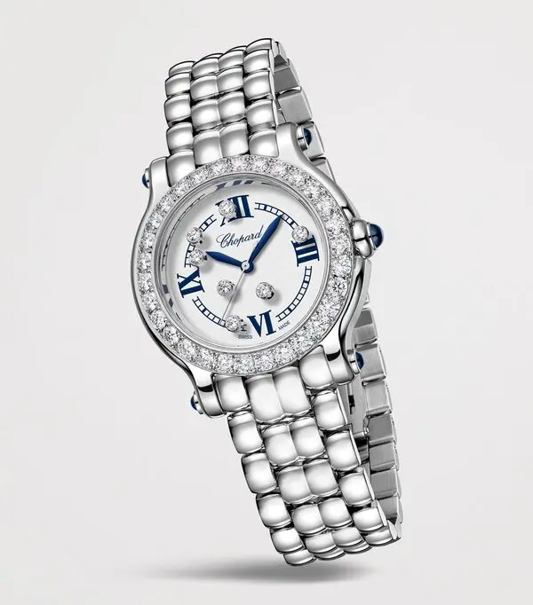Chopard Stainless Steel And Diamond Happy Sport Watch