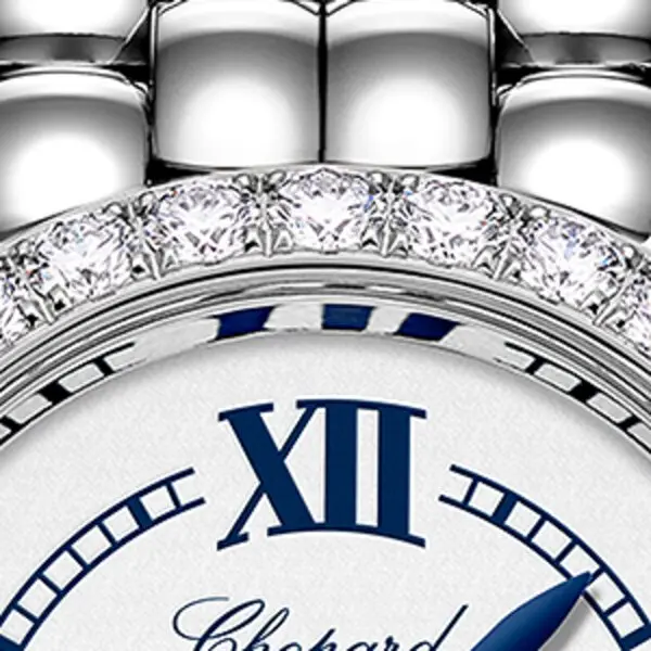 Chopard Stainless Steel And Diamond Happy Sport Watch