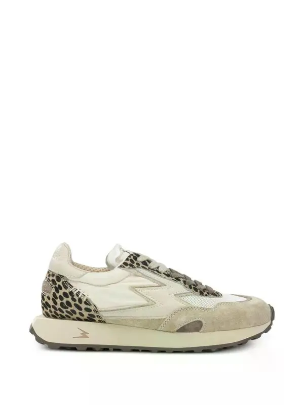MOA CONCEPT Leopard-print Panelled Sneakers - Neutrals