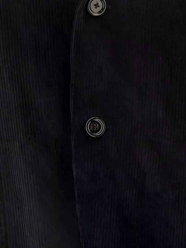 LARDINI Corduroy-texture Single-breasted Blazer