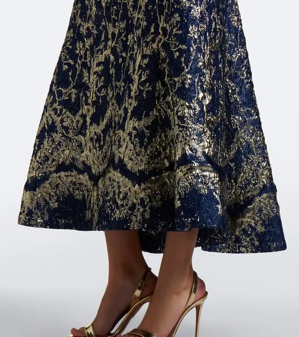 Simkhai Claravelle Belted Jacquard Cocktail Dress