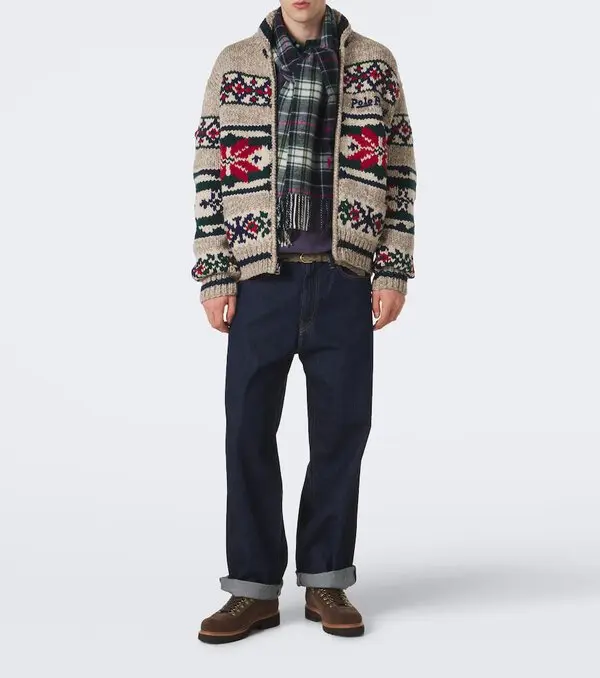 Polo Ralph Lauren Intarsia Wool Zip-up Cardigan