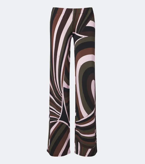 Emilio Pucci Iride Jersey Satin Straight Pants