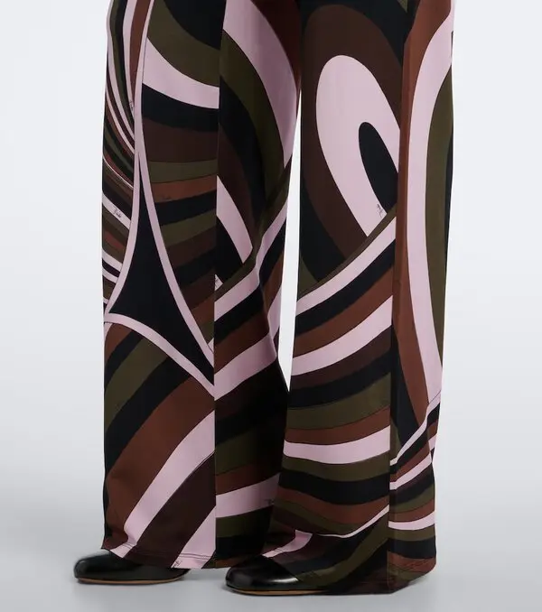 Emilio Pucci Iride Jersey Satin Straight Pants