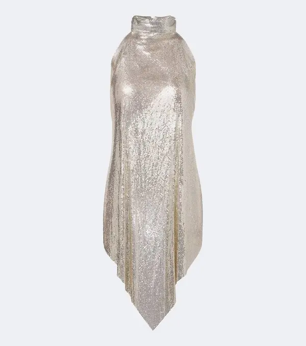Stella McCartney Asymmetric Open-back Chainmail Top - Silver