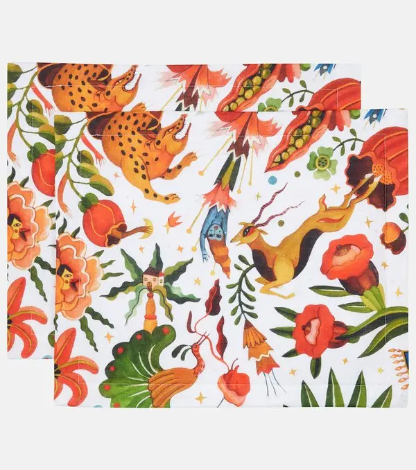 La DoubleJ Jungle Book Set Of 2 Placemats - Multicoloured