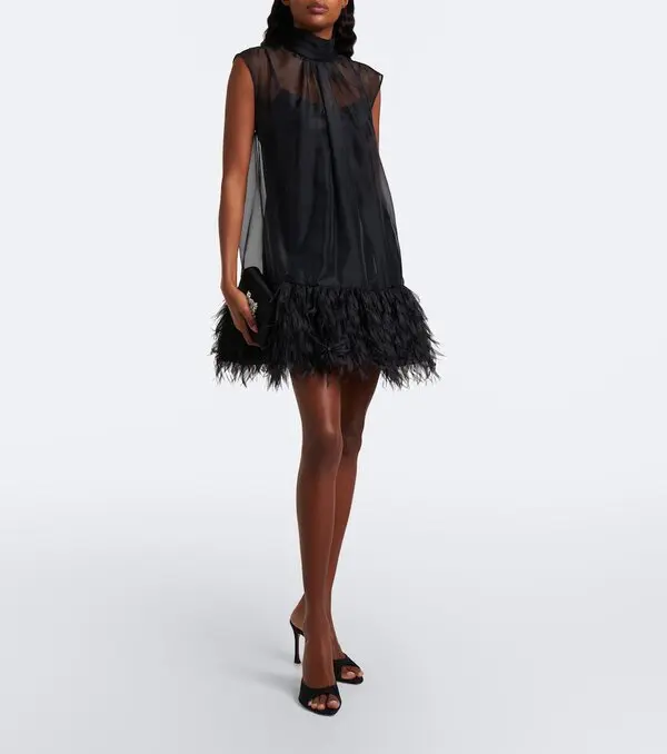 Simkhai Shirya Fringed Organza Minidress