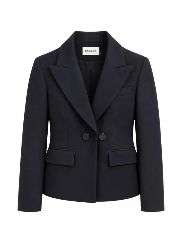 P.a.r.o.s.h Peak-lapel Double-breasted Blazer - Blue