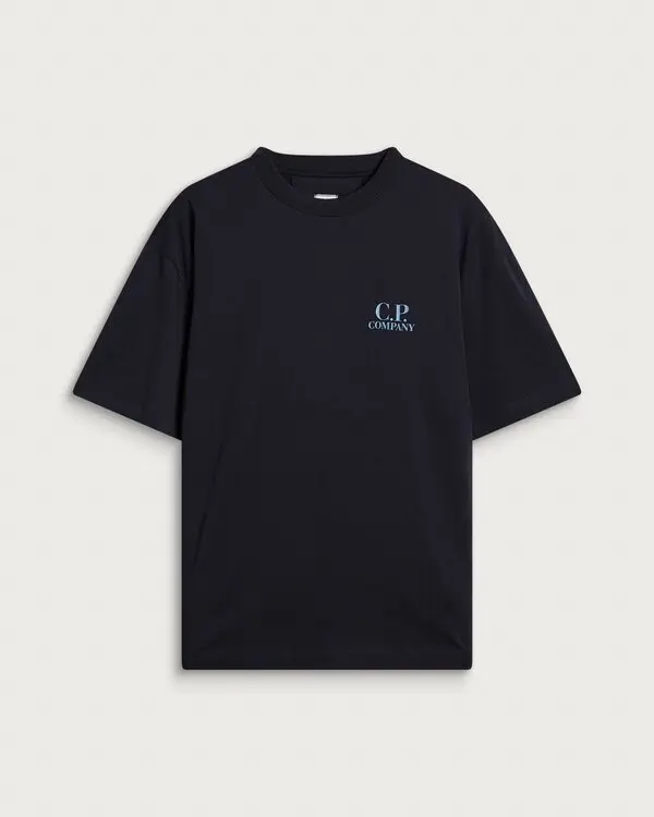 C.P. COMPANY Logo Print T-shirt In | Size: | 100% Cotton | End Clothing - Total Eclipse