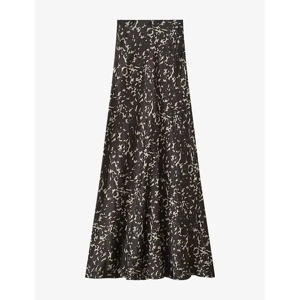 JOSEPH Marzia Leopard-print Bias-cut Woven Midi Skirt - Leopard Combo