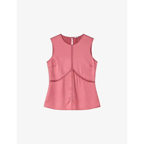 JOSEPH Hebe Silk Tank Top - Pomegranate