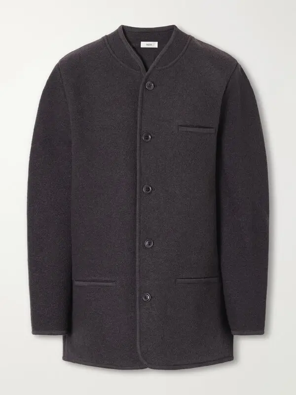 RIER Walker Felted Wool-fleece Jacket - Brown