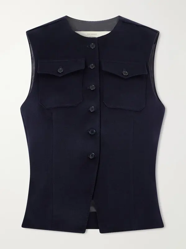 Giuliva Heritage The Lucia Wool-tweed Vest - Blue