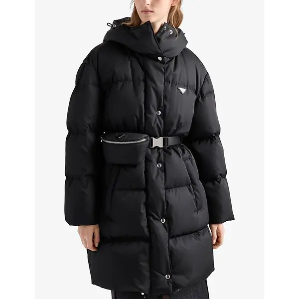 Prada Brand-plaque Padded Re-nylon Coat