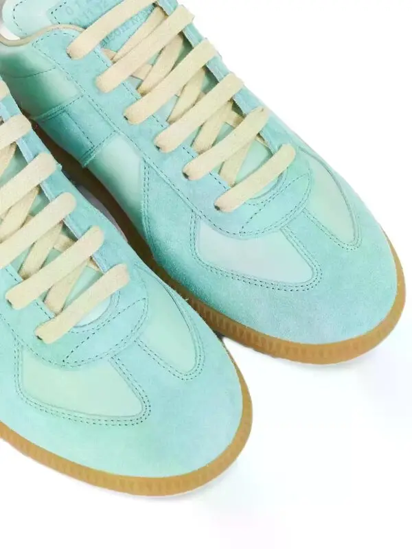 GOLDEN GOOSE Suede-panelled Leather Sneakers - Blue
