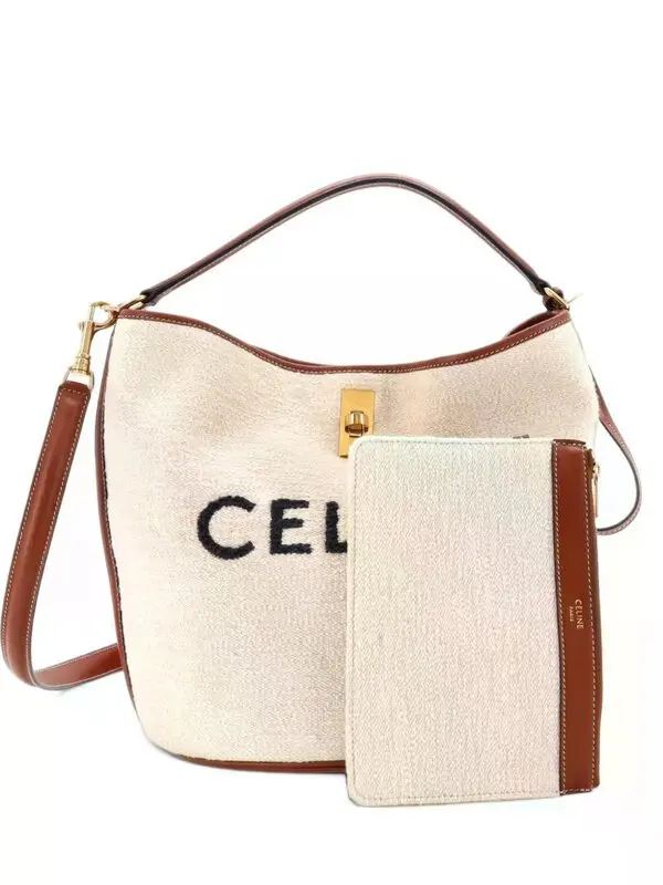 Celine 16 Bag Printed Canvas Bucket Bag