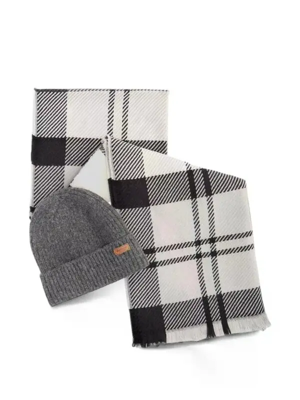 Barbour Ribbed-knit Beanie Hat - Grey