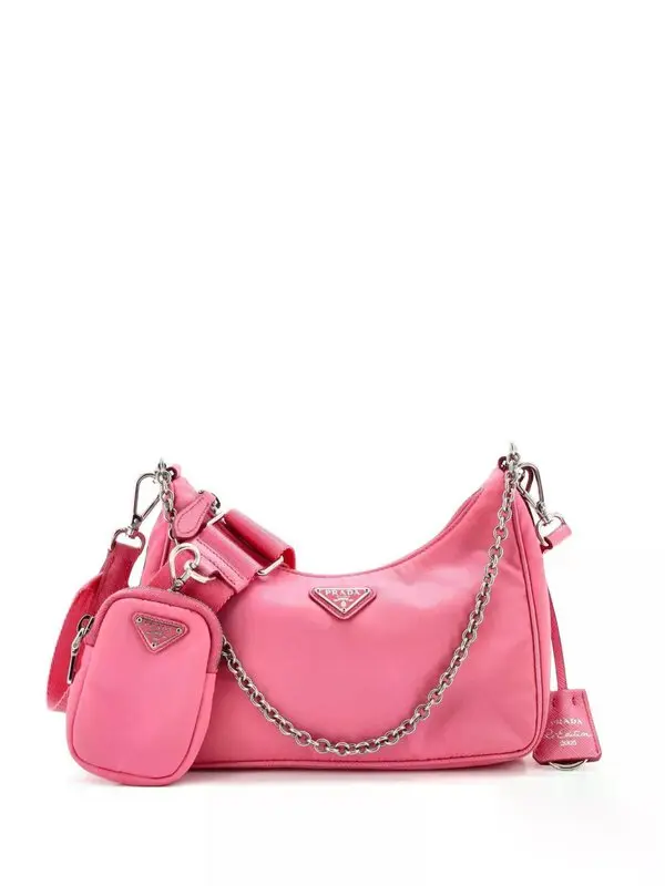 Prada Re-edition 2005 Shoulder Bag Tessuto Small Crossbody Bag - Pink