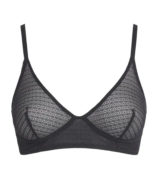 Wolford Geo Lace Triangle Bralette - Black