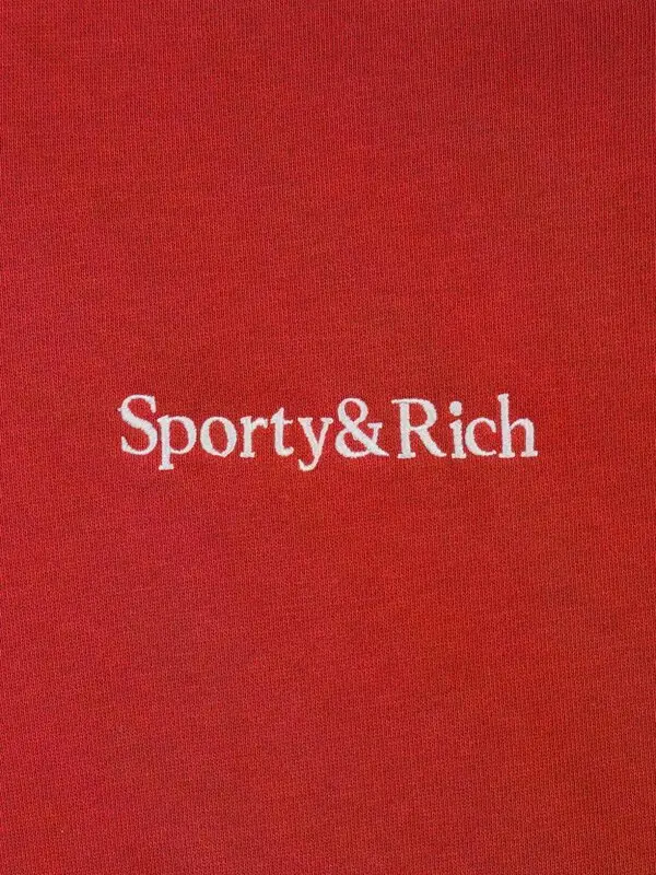 Sporty & Rich Serif Logo Disco Shorts