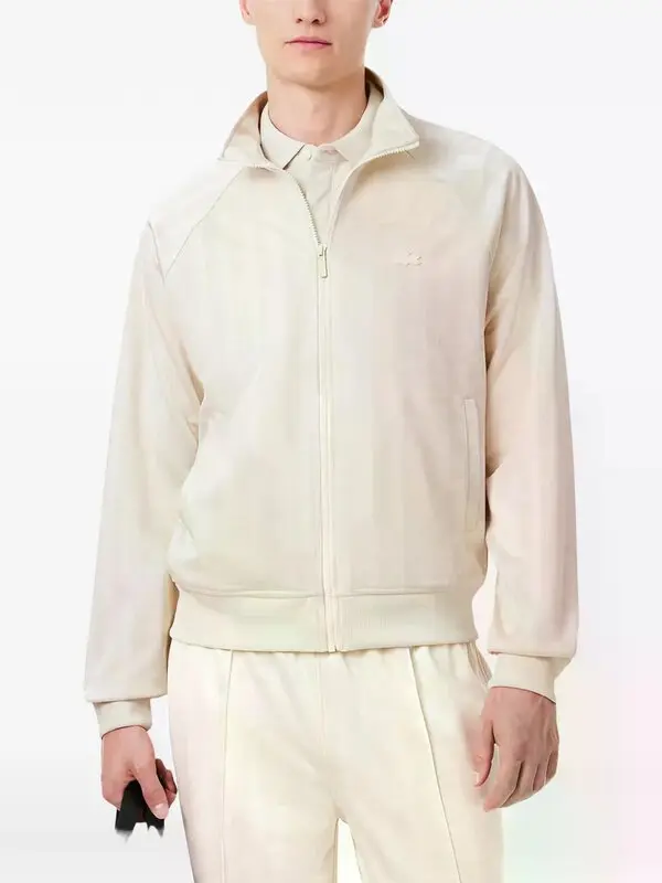 Lacoste Monogram-jacquard Zipped Jacket