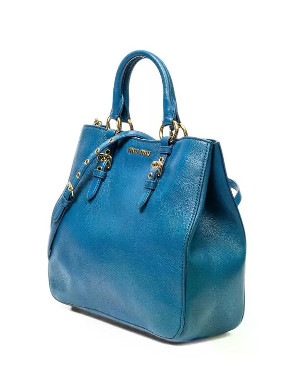 Miu Miu Square Leather Tote Bag
