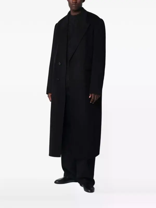 Séfr Single-breasted Long Coat - Black