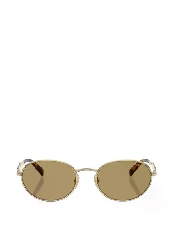 Prada Oval-frame Sunglasses - Gold