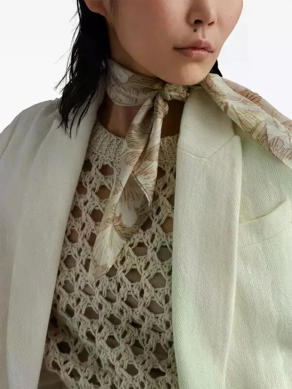 Brunello Cucinelli Floral-print Silk Scarf