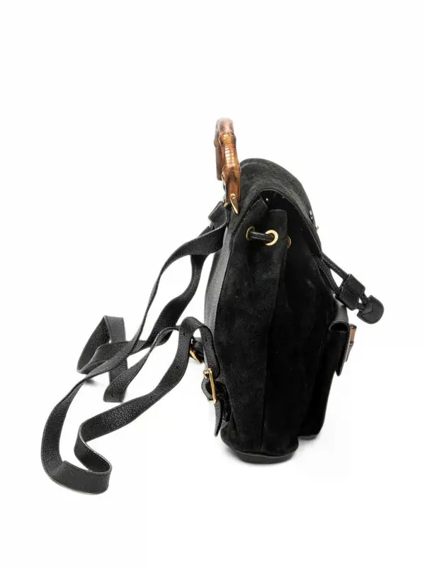 Gucci Mini Bamboo Suede Backpack