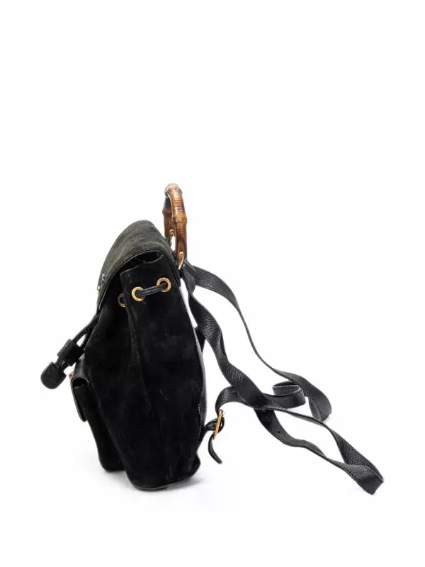 Gucci Mini Bamboo Suede Backpack